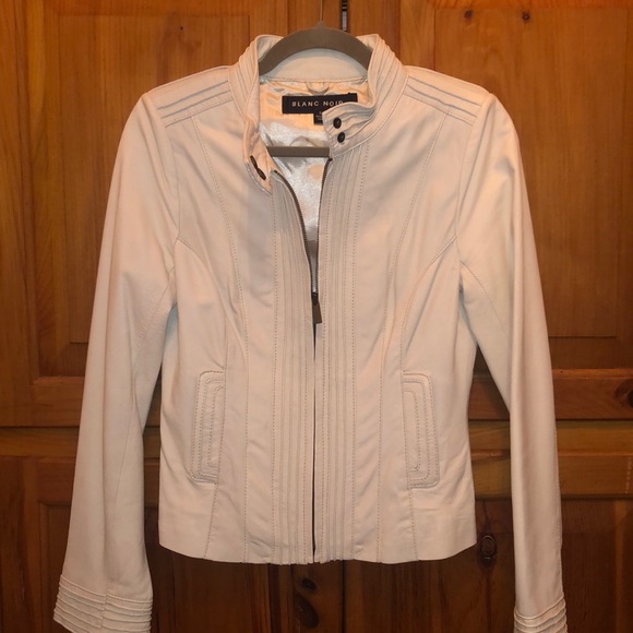 blanc noir | Jackets & Coats | Blanc Noir White Leather Jacket Size S ...